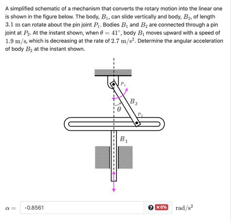 Solved A Simplified Schematic Of A Mechanism That Converts Chegg Com
