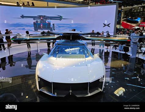 Beijing China May 3 2024 Visitors Watch The Xiaopeng Aeroht Land