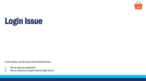 Login Issue Ppt
