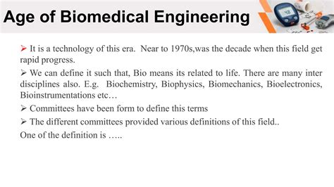 Introduction To Biomedical Engineering And Instrumentation Ppt
