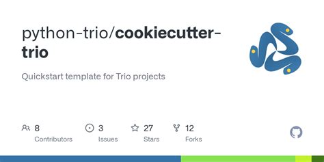 Github Python Triocookiecutter Trio Quickstart Template For Trio