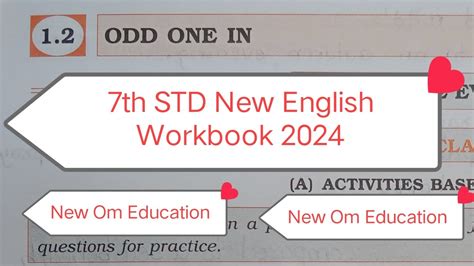 7th Std English Workbook Chp 12 Odd One In Omprakash Rn8hc Youtube