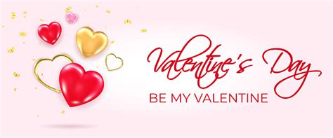 발렌타인 데이 인사말 카드 현실화 3d 하트 황금 하트 모양의 프레임 반짝이 와 색종이의 벡터 그림 웹사이트 포스터 쿠폰 전단지를 위한 축제 배너 템플릿 14에 대한 스톡