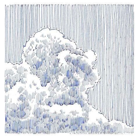 Ink Drawing Of Clouds And Rain