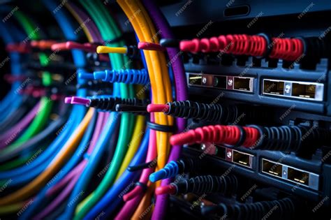 Premium Photo Essential Server Cables Generate Ai