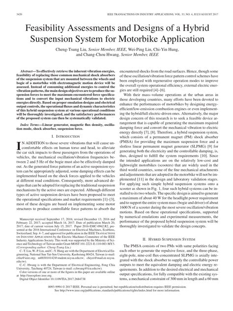 Pdf Feasibility Assessments And Designs Of A Hybrid Suspension System