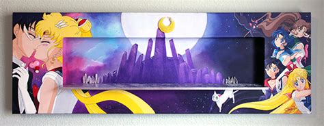 Acrylic Painting Sailor Moon Shadow Box Canvas Behance