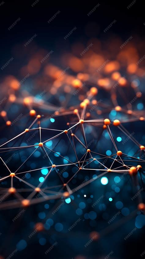 Premium Ai Image Dynamic Polygonal Backdrop Interconnected Dots And Lines Embodying Science