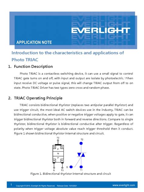 Introduction To The Characteristics And Applications Of Photo Triac Ver1 0en Pdf
