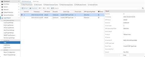 Using The Ddos Attack Log Table Fortiddos F 7 0 0 Fortinet Document Library