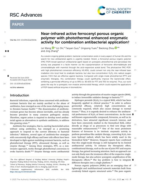 Pdf Near Infrared Active Ferrocenyl Porous Organic Polymer With
