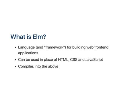 Why Elm Speaker Deck
