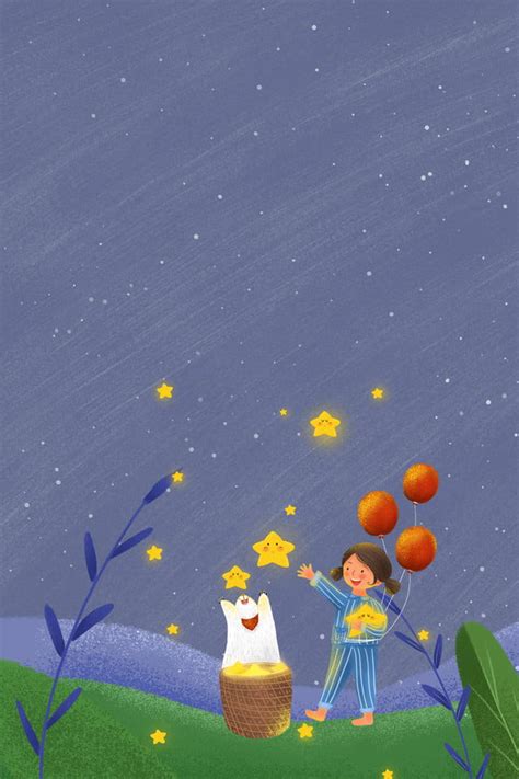아름다운 소녀의 일러스트 레이터 바람 포스터 아름다운 좋은 밤 밤 소녀 꿈 스타 달콤한 꿈 일러스트 배경 꿈 일러스트 아름다운 배경 일러스트 및 사진 무료 다운로드