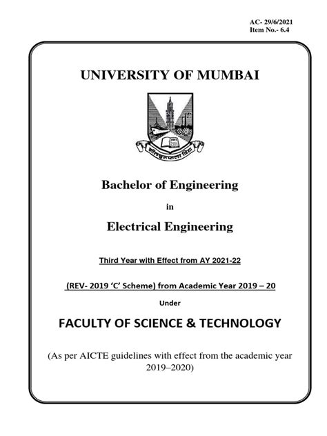 Sem 6 Syllabus Ee Pdf Fuse Electrical Electric Motor