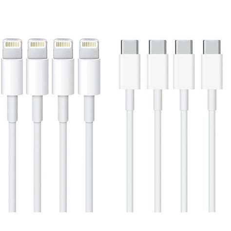 4x IPhone USB C Naar Lightning Oplaadkabel 2 Meter