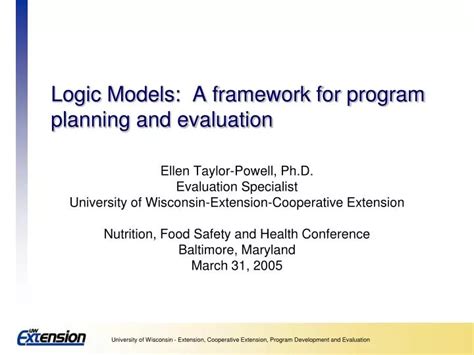 PPT Logic Models A Framework For Program Planning And Evaluation PowerPoint Presentation ID