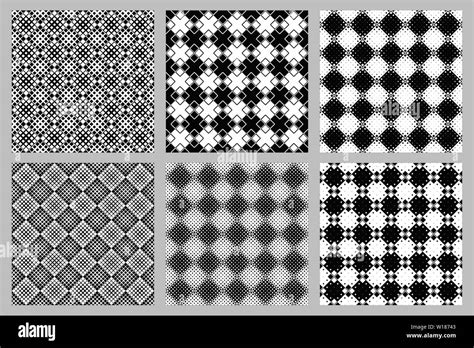 Seamless Diagonal Square Pattern Background Set Abstract Vector
