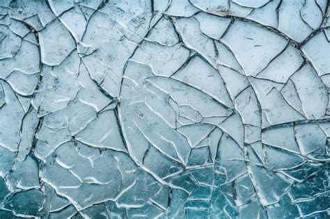 Illustration Of A Close Up View Of Cracked Glass With Shattered