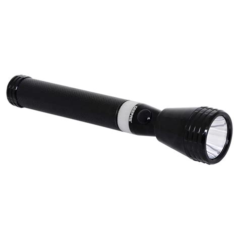 Geepas Gfl4641 Rechargeable Led Flashlight Torch Black Beihasara
