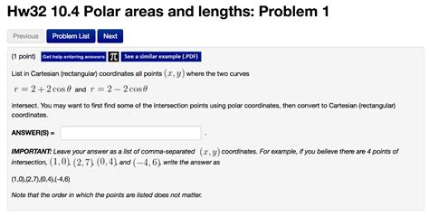 Solved List In Cartesian Rectangular Coordinates All Chegg