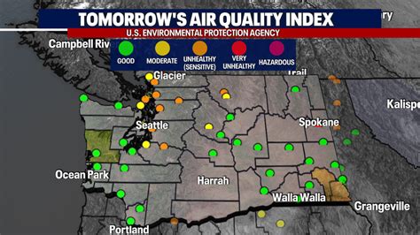 Seattle Weather Smoky Sunday With Clearing Into Monday Fox 13 Seattle