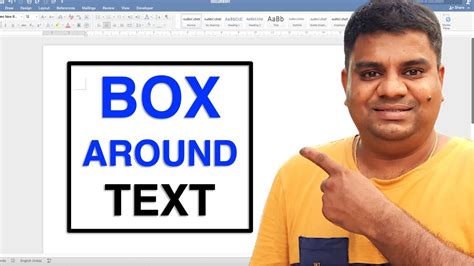 How To Put A Box Around Text In Word Youtube