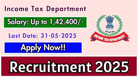 Income Tax Department Recruitment 2025 Apply Offline For 8 Data
