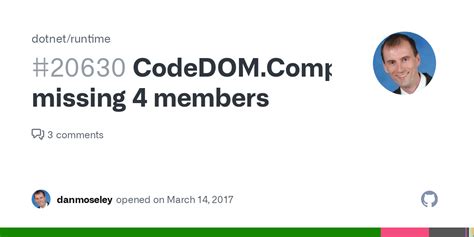 Codedomcompiler Missing 4 Members · Issue 20630 · Dotnetruntime · Github