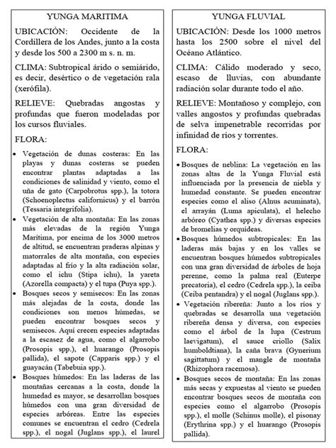 Region Yunga Y Quechua Pdf