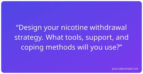 Journal Prompts Design Your Nicotine Withdrawal Strategy What Tools