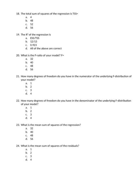 Solved Review Questions Regression Before You Answer The