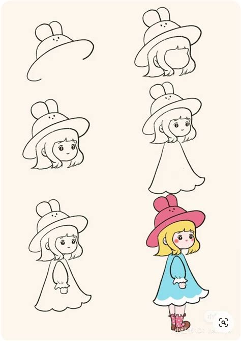 آموزش کشیدن نقاشی دختر مناسب سنین ۷ ۲ سال