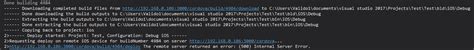 Internal Server Error To Deploy To Device After Build Succeed · Issue