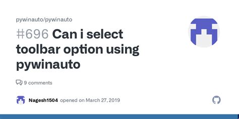 Can I Select Toolbar Option Using Pywinauto · Issue 696 · Pywinauto