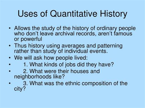 Ppt The Class Quantitative Analysis Of Historical Data Powerpoint Presentation Id 5455538