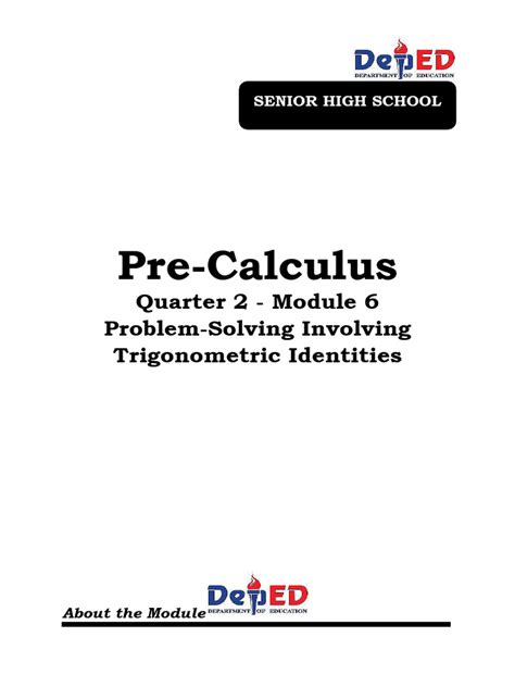 6 Q2 Pre Calculus Pdf Trigonometric Functions Trigonometry