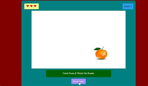 Fruits Catcher Game Using Html And Css In Jquery With Source Code Sourcecodester