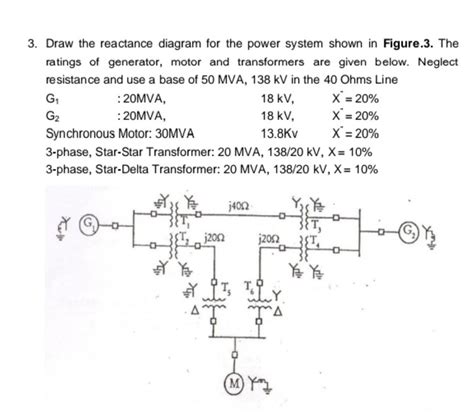 Solved G 3 Draw The Reactance Diagram For The Power System