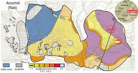 Part Of The Seismic Microzonation Map Of The Municipality Of Accumoli