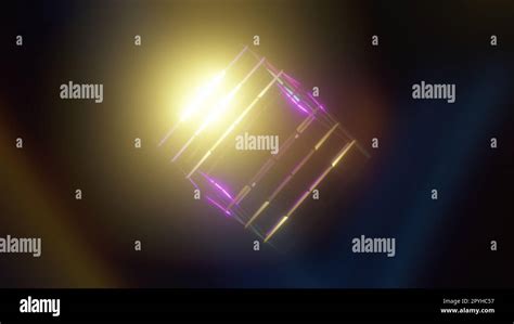 Wireframe Sci Fi Cube Stock Photo Alamy