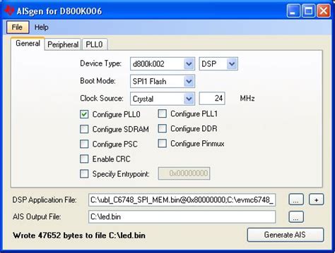 Unable To Flash And Boot Ndk Examples With Aisgen And Sfhomap L138 With C6748 Som