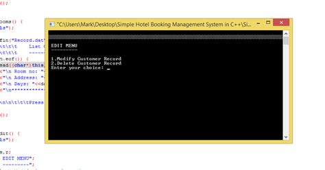 Simple Hotel Booking Management System In C Free Source Code