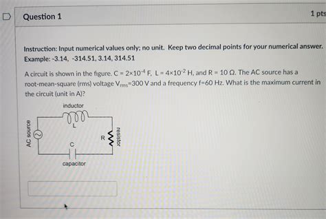 Solved Instruction Input Numerical Values Only No Unit
