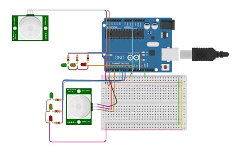 Circuit Design Traffic Light System Tinkercad