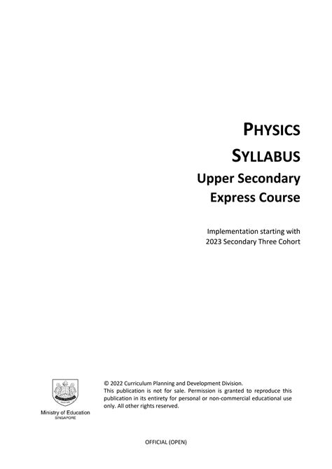 SOLUTION 2023 O Level Physics Syllabus Studypool