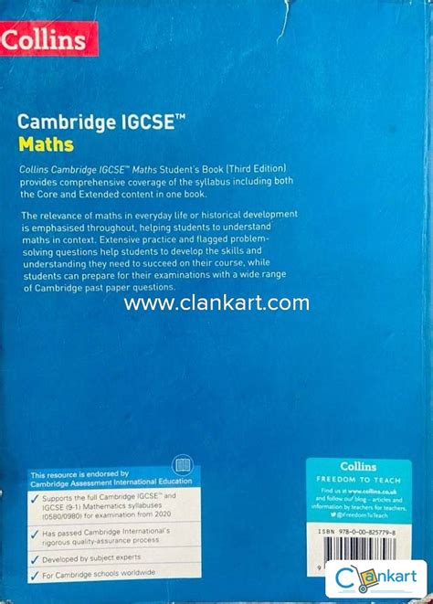 Buy Cambridge Igcse Collins Maths Text Book Book In Good Condition At