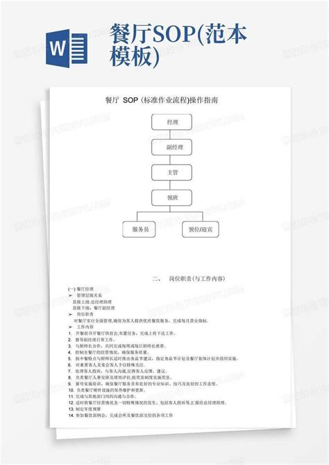 餐厅sop范本word模板下载编号qmmgvjrx熊猫办公