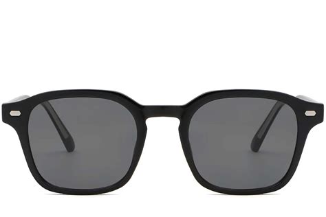 Rectangular Black Plastic Sunglasses Bs2503 0497 Blacksheep