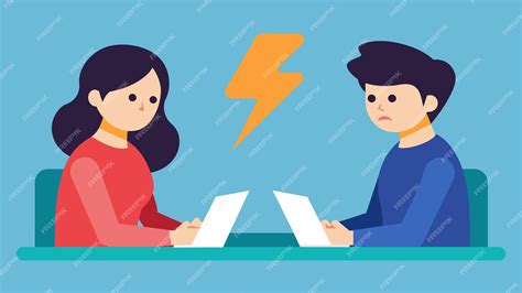 Premium Vector A The Mediates A Session Between Two Adult Siblings