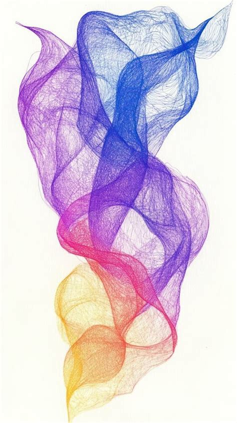 Abstract Colorful Waves Of Translucent Fabric Creating A Fluid Dynamic Visual Effect Stock